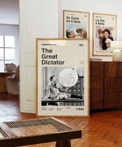 The Great Dictator Wall Art Print - Charlie Chaplin Movie Poster - Min ...