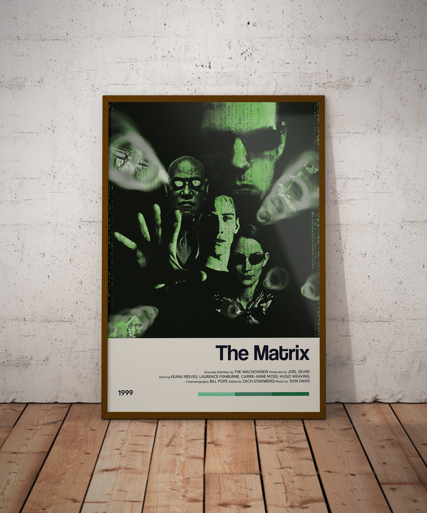 The Matrix Movie Poster - Retro Movie Poster Print - Wall Art Poster D ...