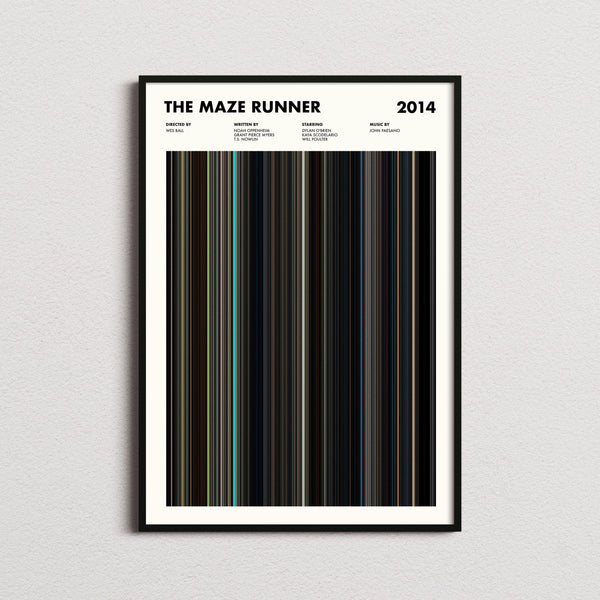 The Maze Runner Movie Barcode Print, The Maze Runner Print, The Maze R ...