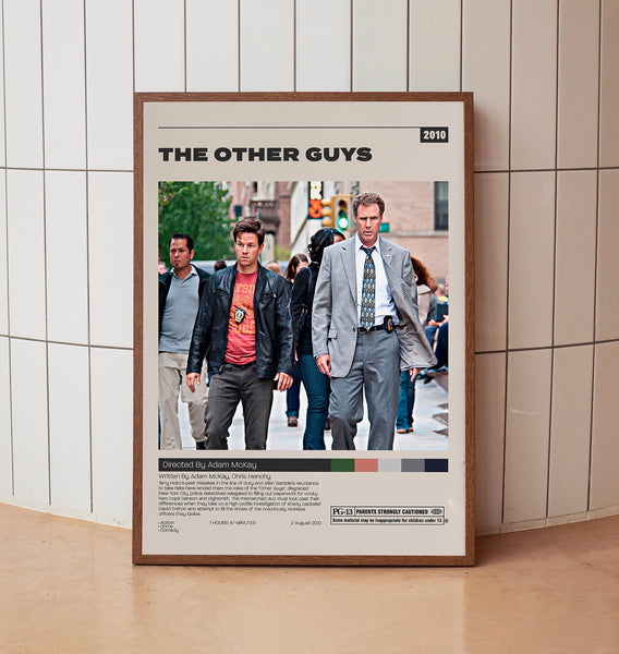 The Other Guys, Adam McKay, Minimalist Movie Poster, Vintage Retro Art ...