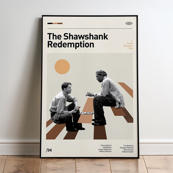 The Shawshank Redemption Movie Poster Minimalist Midcentury Poster Wal ...