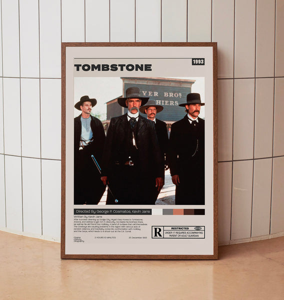 Tombstone Poster, George P. Cosmatos, Minimalist Movie Poster – mythicwall
