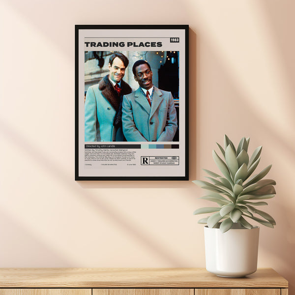 Trading Places Poster, John Landis, Minimalist Movie Poster – mythicwall