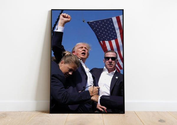 Trump Iconic Poster, God Protects Trump, Trump Never Surrender, Donald ...