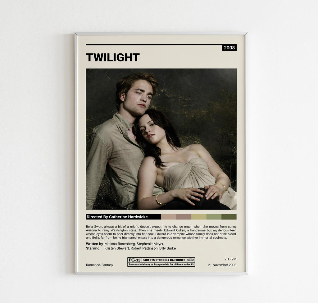 Twilight Poster, Robert Pattinson Poster, Minimalist Movie Poster, Vin – mythicwall