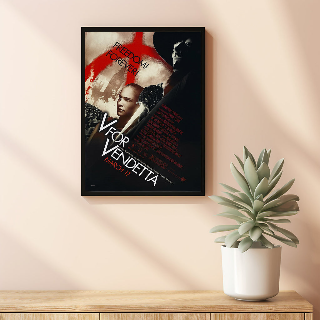 V for Vendetta Movie Poster,Film Fan Collectibles,Vintage Movie Poster ...