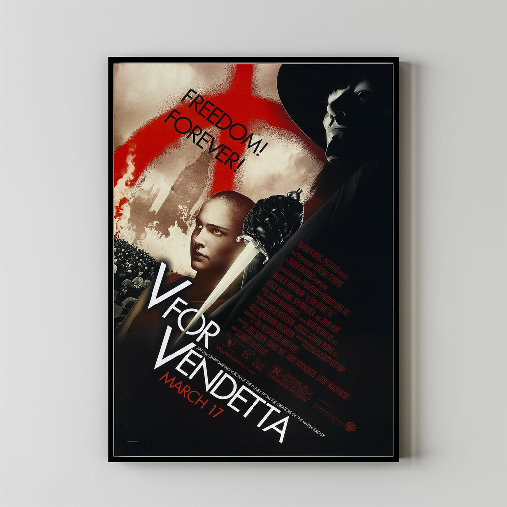 V for Vendetta Movie Poster,Film Fan Collectibles,Vintage Movie Poster ...