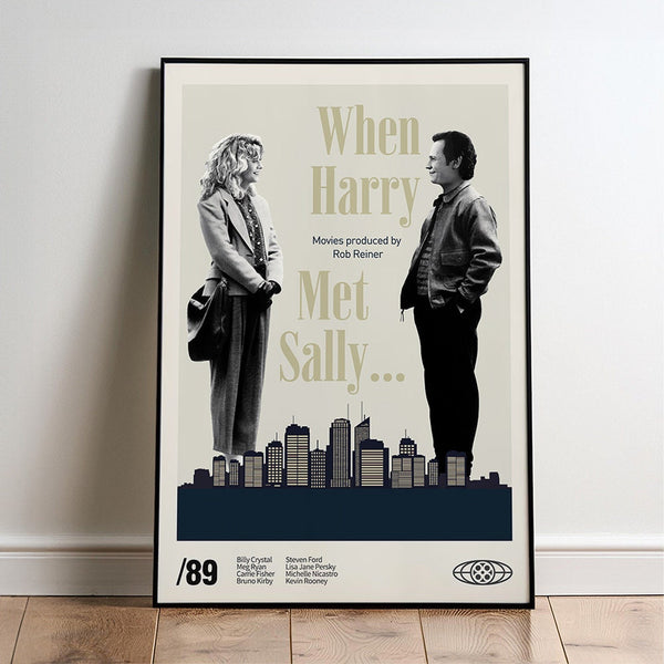When Harry Met Sally Movie Poster Minimalist Midcentury Poster Wall Ar ...