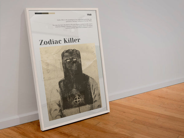 Zodiac Killer Poster Wall Art Drawing Serial Killer Northern Californi ...